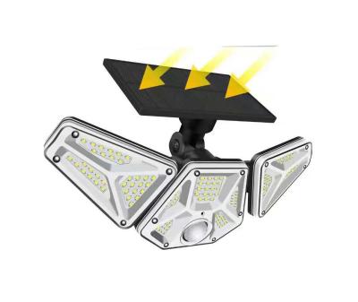 China 2200mAh 1.5W Dimmable LED Lights Solar 3 Head Wide Angle Outdoor 133pcs LED for sale