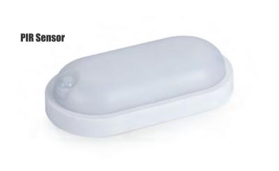 China Oval PIR Surface Mounted LED Bulkhead Light IP54 for sale