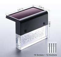 China Square Solar Step Lights Outdoor Solar Deck Lights Warm White For Patio Railing Pool for sale