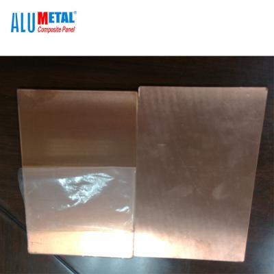 China 3200mm Aluminium Metal Composite Panel Indoor Copper Brass Wall for sale