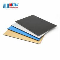 China 2mm Decorative Metal ACP Sheet Exterior Gloss Alumetal Composite Panel Black White Blue for sale