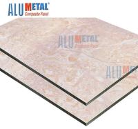 China 2440mm Anodized Marble Aluminum Composite Panel Acp Sheet White 7mm Aluminium Plate for sale