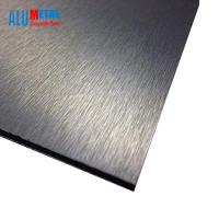 China Corrugated Brushed ACP Aluminum Adhesive Sheet Roof Panels 1000mm 6mm LDPE for sale