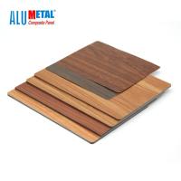China 4mm 5800mm Wooden Aluminum Composite Panel Aluminium Partition Panel Sheet FEVE for sale