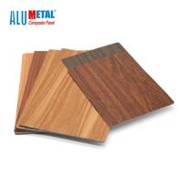 China 0.05mm 6061 Textured Wood Finish Aluminium Composite Panel Plate 5000mm for sale