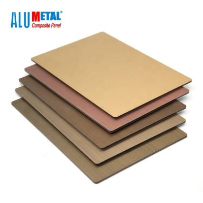 China 3mm Steel PVDF Acm Aluminium Composite Panel Copper Nacreous 1250mm for sale
