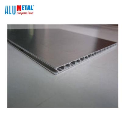 China 1500MM FEVE Aluminum Corrugated Panel Interior ACP Sheet Gloss 5800mm for sale