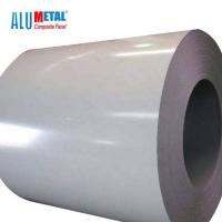 China Pre Painted Coated  Aluminum Coil Alloy 1050  Gutter 1240mm 10MM Cutting for sale