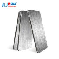 China Anodized 0.08mm Brushed Aluminum Composite Panel Sheet Cladding 1220mm LDPE Core for sale