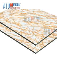 China 1220mm 0.6 Mm Marble Aluminum Composite Panel AA3003 ACP Sheet Cladding for sale