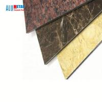 China 5mm 1570mm Marble Aluminum Composite Panel Exterior Wall Panels PVDF Coating for sale