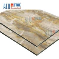 China 5mm 1570mm Marble Aluminum Composite Panel Exterior Wall Panels PVDF Coating for sale