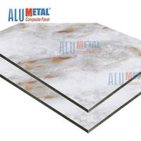 China Marble LDPE 0.70mm PE Aluminum Composite Panel Sheet Acp Wall Cladding Nano 2440mm for sale