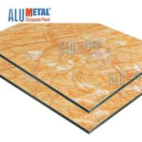 China Marble LDPE 0.70mm PE Aluminum Composite Panel Sheet Acp Wall Cladding Nano 2440mm for sale