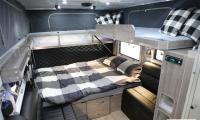 China Camping Trailer With Hard Top Luxury Leather Sleeper Lounge Aluminum Roof Insulation for sale