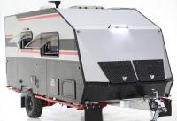 China Luxury Off Road Caravan Camper Van Integrated Sink 3 Burner Hob Home Like Dining for sale