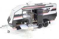 China Hardtop Camping Trailers For Sale With Lockable Bar Monolithic Vents Integrated Bathroom Power Supply for sale