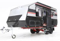 China Hardtop Camping Trailers For Sale With Lockable Bar Monolithic Vents Integrated Bathroom Power Supply for sale