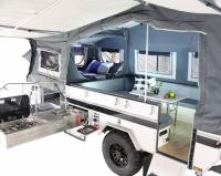 China Capable Travel Off Road Camping Utility Trailer Caravan With Powerful Independent Suspension Solar System for sale