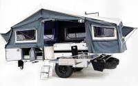 China 18 Foot  17 Foot 16 Foot Off Road Caravan With Solar Power System Built In Kitchen Quad Suspension for sale