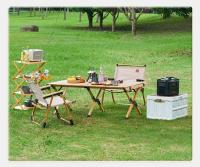 China 4 Tier Outdoor Retractable Folding Storage Racks Portable Multi Layer Picnic Racks for sale