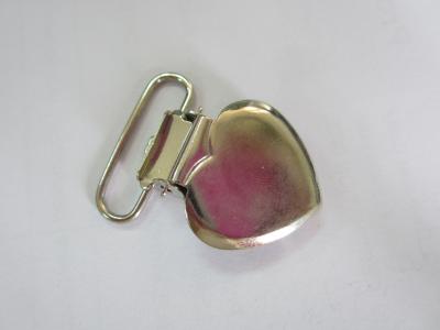 China Manufacture heart shape 1 inch suspender clip/suspender clip for trousers for sale