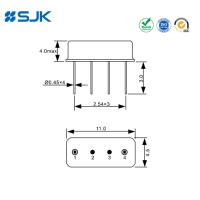 China Dip Type SAW Resonator F-11 4 Pins With 433.92MHz ±75KHz for sale