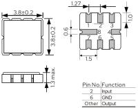 China Smd Qcc8b Saw Filter 3.8 X 3.8 For And Rohs Compatibility 140mhz To 1.2ghz for sale