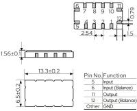 China QCC12 13.3 X 6.5 SAW Filter Low Insertion Loss And Excellent Selectivity for sale