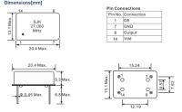 China Thru Hole 8 Pin DIP Half-Size VCXO  1-80MHz 3.3V Or 5V CMOS ±50ppm for sale