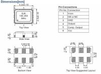 China SMD 3225 VCXO LVPECL Output 50.000MHz 3.3V  ±50ppm -40~+85℃ for sale