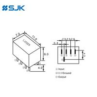 China Dip 5Pins Type LT455W Ceramic Filter With 455KHz 11 X 7 X 8mm for sale