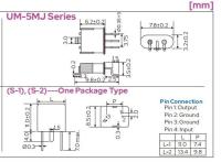 China SMD 3 Pins Crystal Filter UM-5MJ Support 21.7MHz To 45MHz For Wireless Telemetry for sale