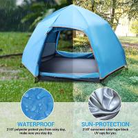 China 200x200x130cm Camping Pop Up Tent Setup Easily For Outdoor Activities for sale