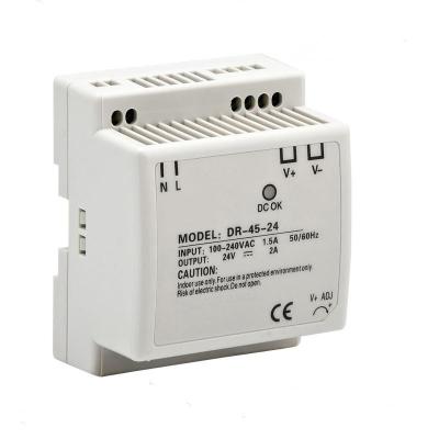 China DR-45-5 single output DIN rail power supply 25W 5V 5A for sale