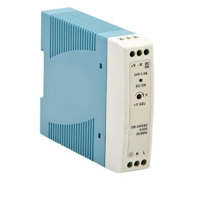 China Single output DIN rail power supply 20W 12V 1.67A MDR-20-12 for sale