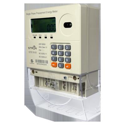 China Smart Prepaid Electricity Meter IP54 Single Phase 1000imp/kWh Class 1 Accuracy for sale