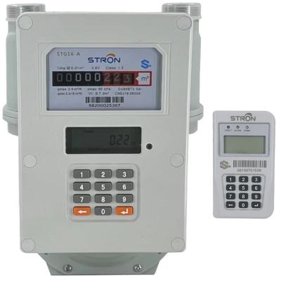 China Stron STG16-L Smart Gas Meter with LoRaWAN Communication, Grade 1.5 Precision, and 0-9999 m³ Range for sale