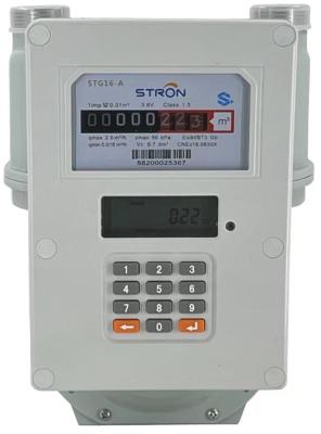 China Prepaid Gas Meter G1.6 RF Wireless 20-Token LCD Display 0.5-10 Bar for sale