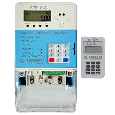 China STS Prepaid Electricity Meter STE18-GS Dual Mode GPRS 433MHz RF 300m Range for sale