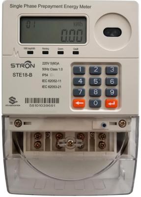 China Prepayment Smart Prepaid Electricity Meter Single Phase with Stronpay Vending Software Providing Electricity Prepayment and Consumption Data for sale