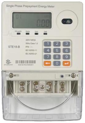 China Smart Prepaid Electricity Meter Single Phase 230V Class 1 Accuracy Keypad Input Token Type for sale