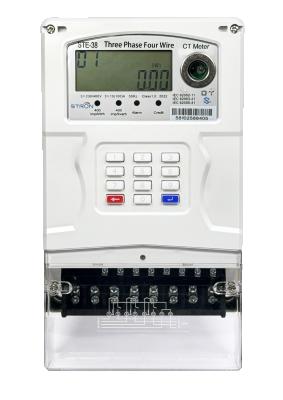 China STS Prepaid Three Phase CT Meter 10A 100A Class 1.0 Accuracy Remote Monitoring for sale