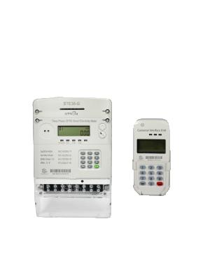 China 3x230V 400V Three Phase Prepaid Meter STE38-G GPRS STS IEC 62053 for sale