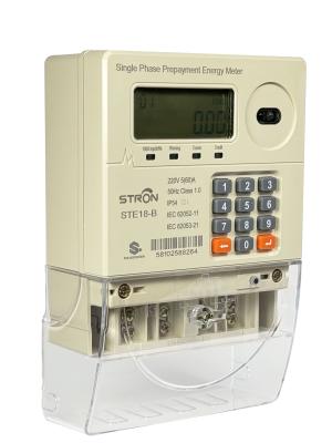 China STS One-Phase M-PESA Keypad Smart Prepaid Electricity Meter 230V 50Hz Class 1 Accuracy LCD Display for sale