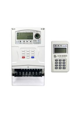 China STS Prepaid Three-Phase Energy Meter LORA RF 100A Class 1.0 IP54 for sale