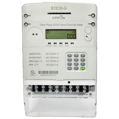 China Smart Prepaid Electricity Meter Three Phase IP54 50-60Hz Prepaid Token System for sale