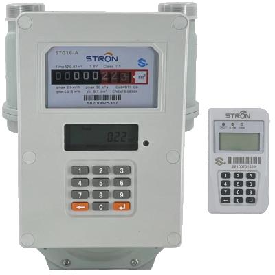 China Stron STG16-S Prepaid Gas Meter G1.6 Domestic 20token RF Wireless 99999.999 m³ for sale