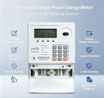 China Smart Prepaid Electricity Meter suitable for residential with prepaid management capabilities for sale