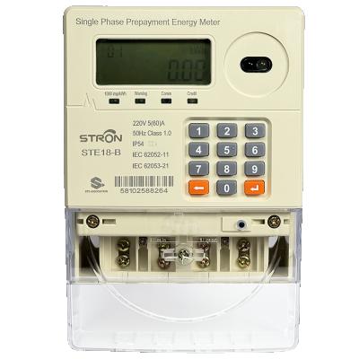 China Smart Prepaid Electricity Meter designed for prepaid electricity management with automatic relay cut off upon credit expiration for sale